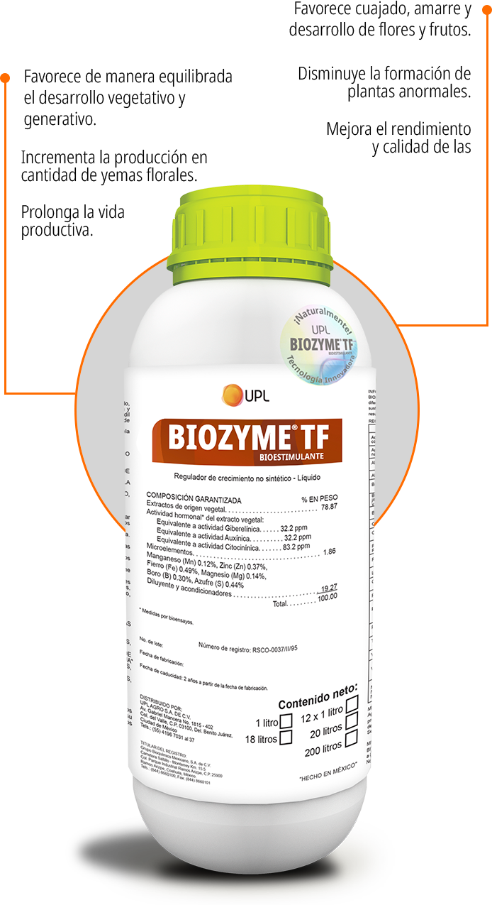 Biozyme® TF es un bioestimulante de origen natural con efecto ...
